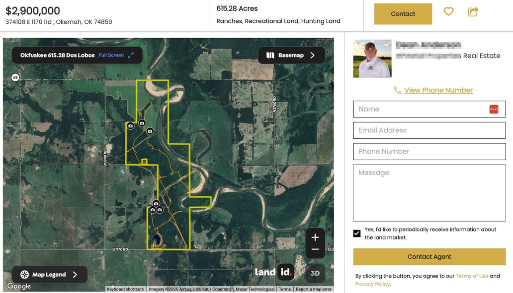 Embed Land id™ maps on your website