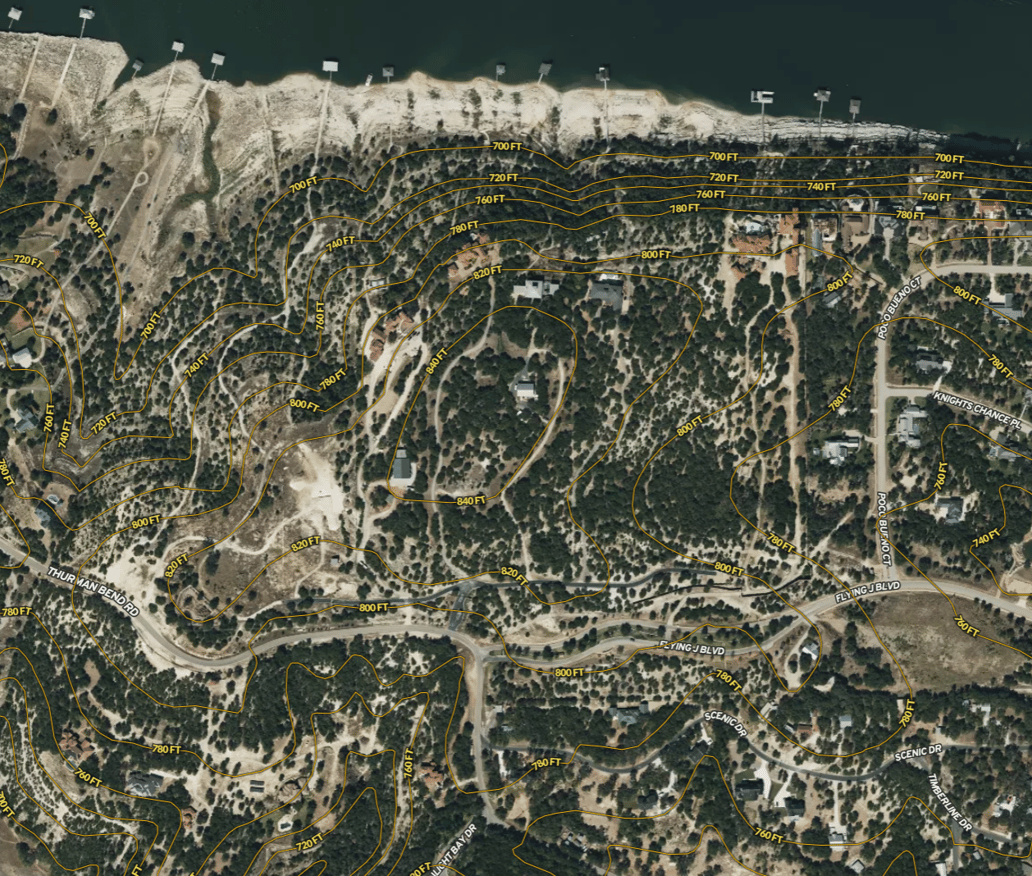 Contour Lines Overlay