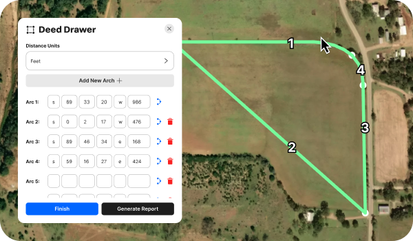 Draw accurate property boundaries with the Deed Drawer Tool