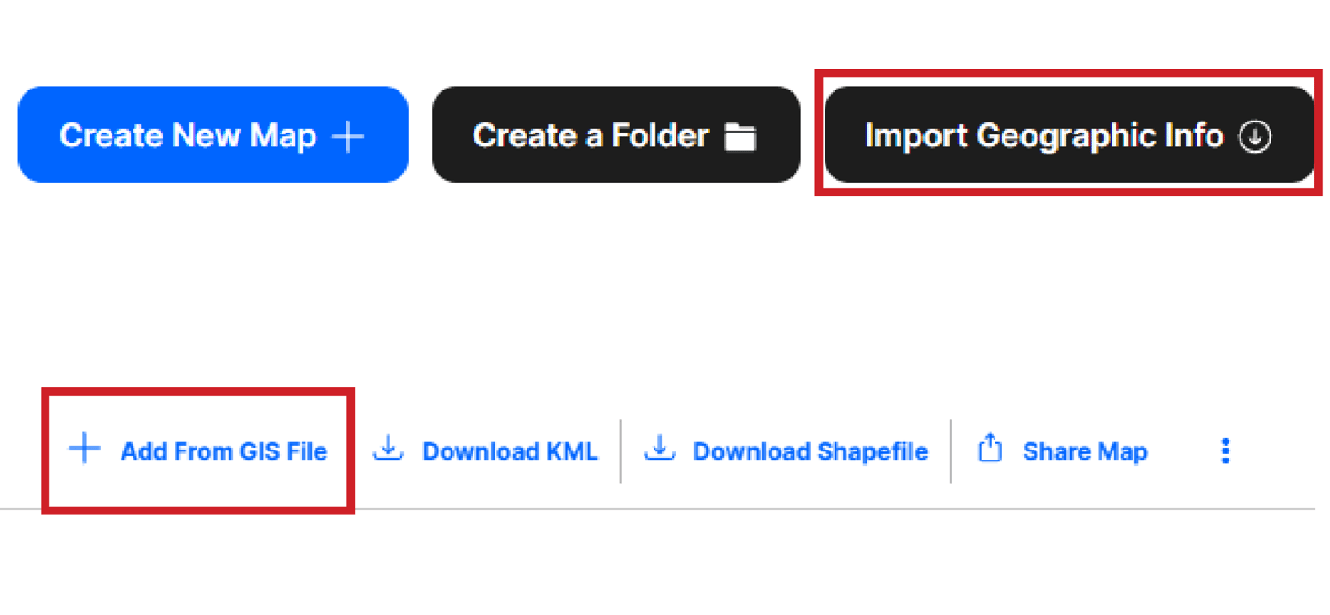Import geographic files into your map