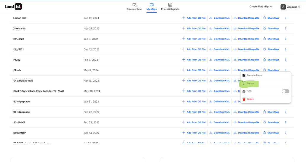 Combine existing maps